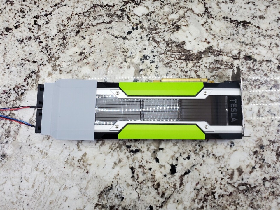 New! Nvidia Tesla GPU Cooling Fan Shroud Mounting V100 Accelerator Card ...
