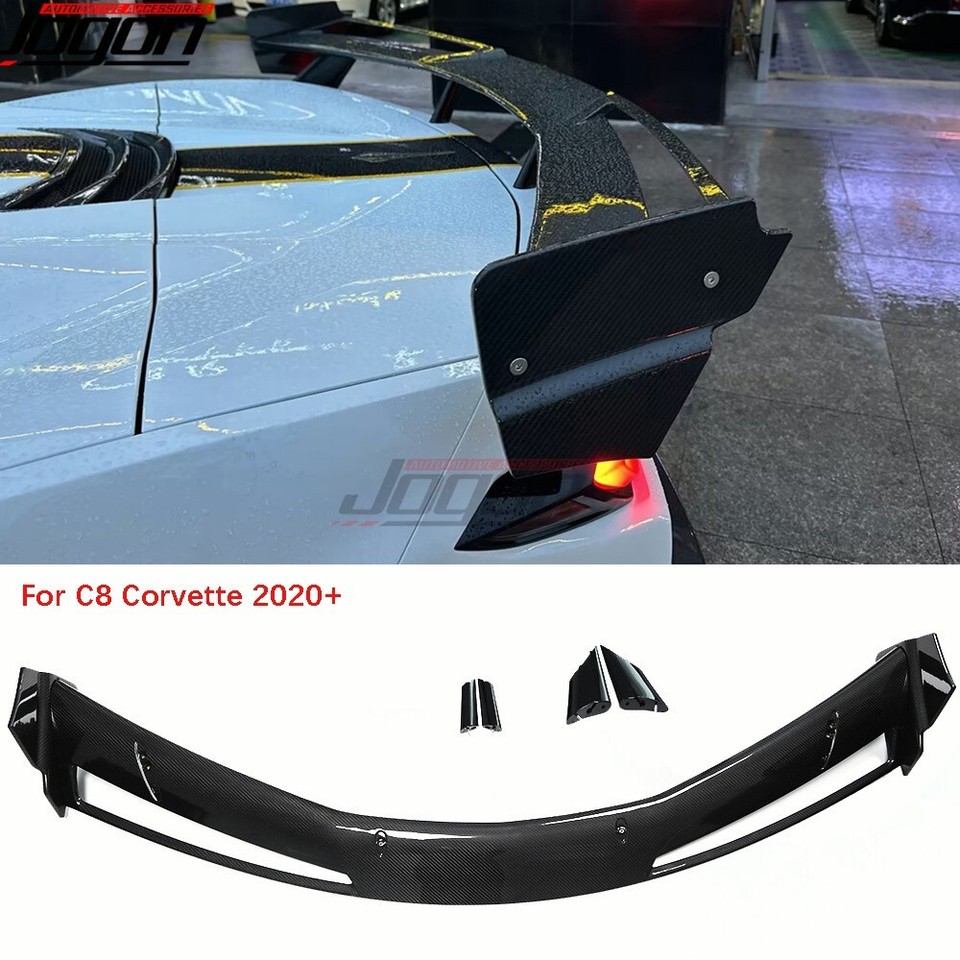 Real Carbon Rear Spoiler Wing Lid Replace For Corvette C8 Stingray ...