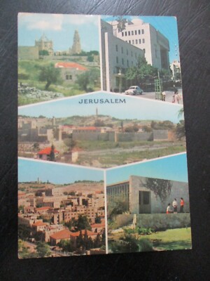 A vintage post card: Jerusalem, a multi view card, Israel, 60's. E4 | eBay