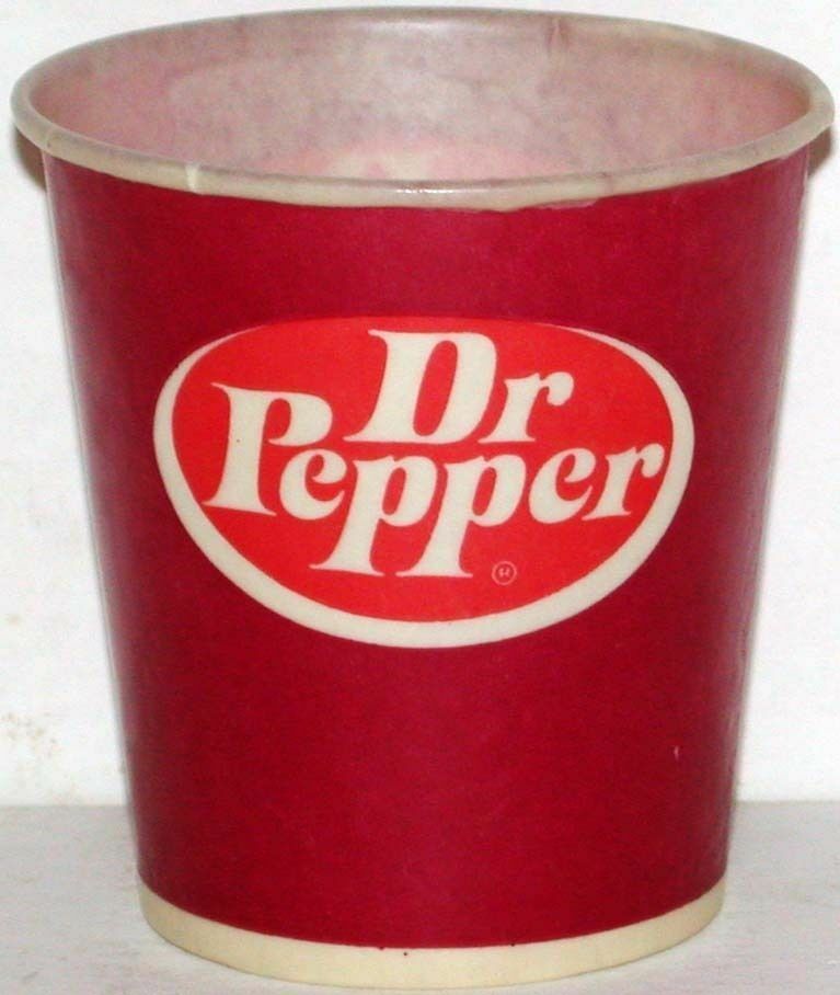Vintage paper cups DR PEPPER Lot of 3 different new old stock n-mint+ ...