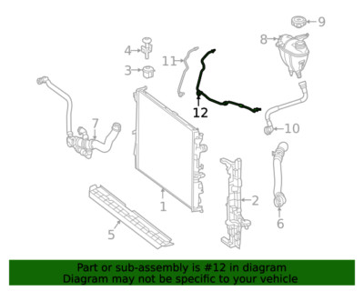 NEW MERCEDES-BENZ S CLASS LEFT ENGINE COOLANT OVERFLOW HOSE A2225015800 ...