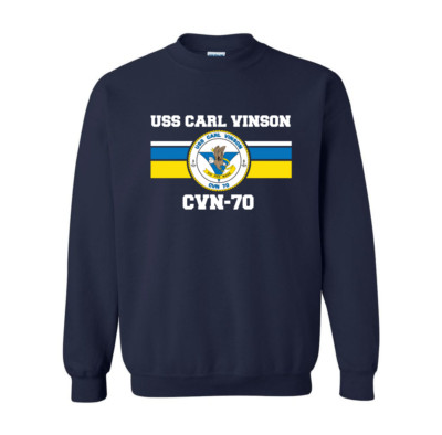 USS Carl Vinson CVN-70 Crest Sweatshirt Crew Hooded US Navy Officially ...