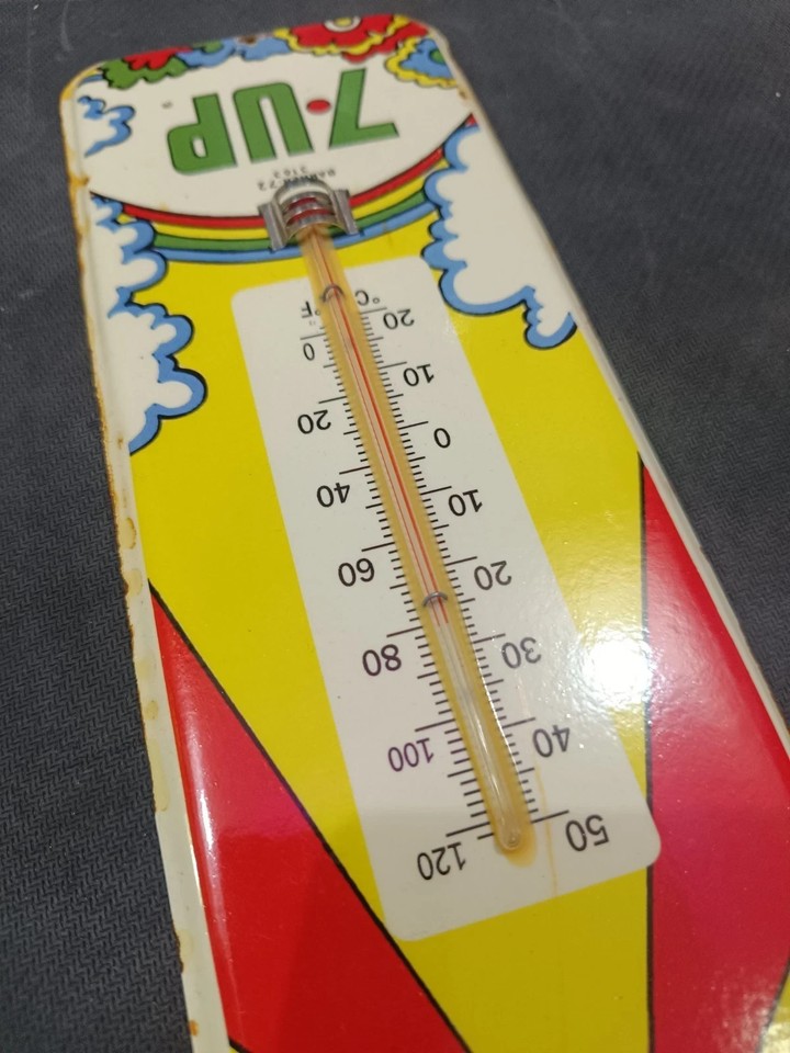color full 7up Vintage model Thermometer Plate merchandise advertising ...
