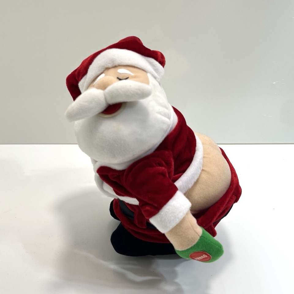 Kiss My A$$ Talking Animated Mooning Santa Animatronics Spencers ...