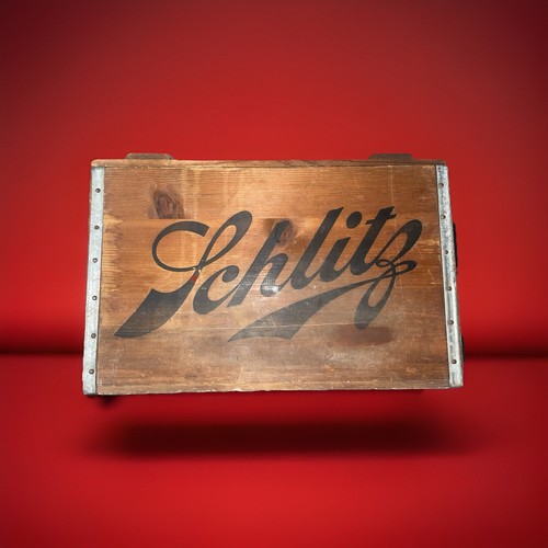 Antique Schlitz Beer Milwaukee Wood Box Crate Wooden Advertising ...