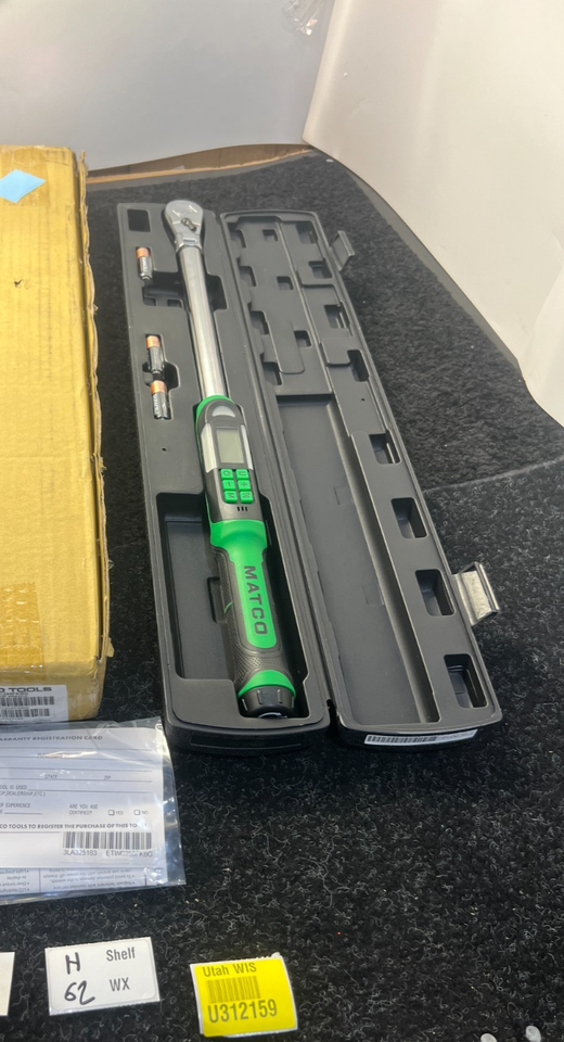 Matco Tools ETWC250FKBG 1/2” Drive Green & Black Electronic Torque ...