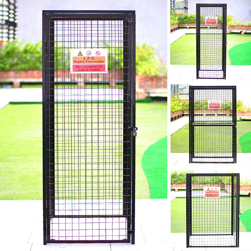 Galvanised Steel Gas Bottle Cage Cylinder Storage Security Lockable ...