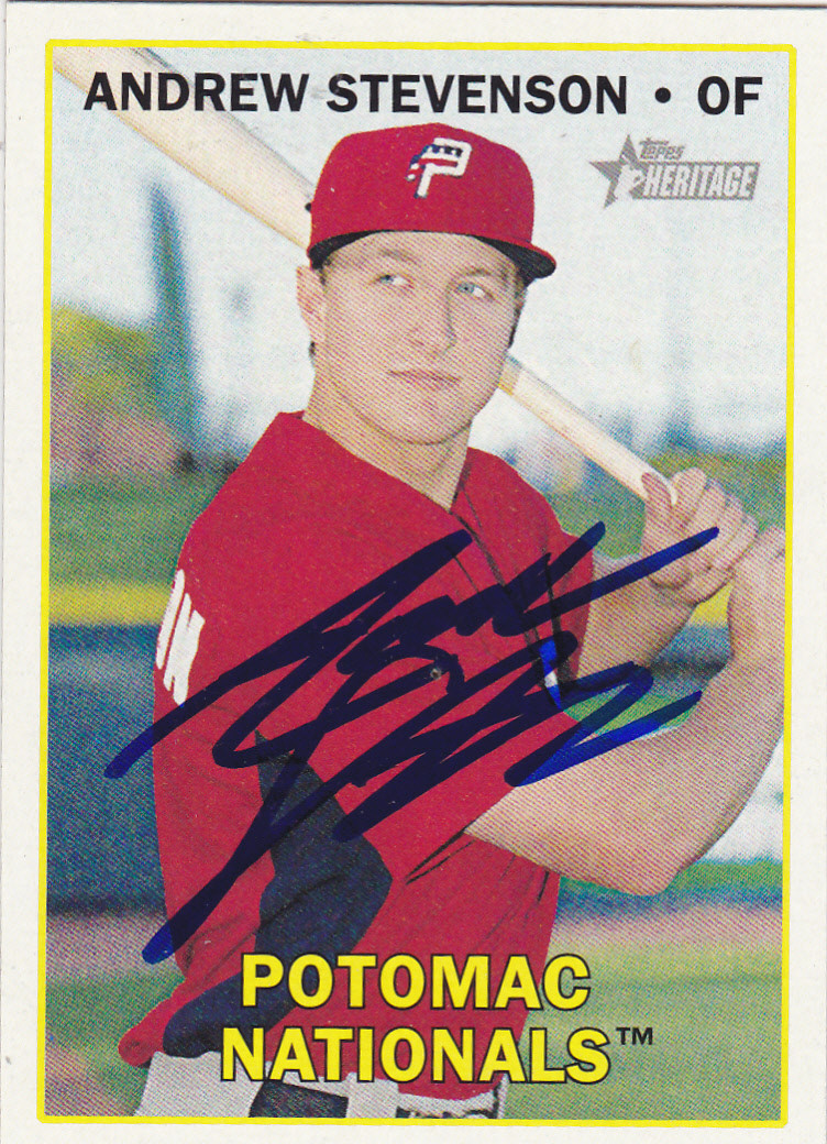 ANDREW STEVENSON POTOMAC NATIONALS SIGNED MINOR CARD WASHINGTON ...