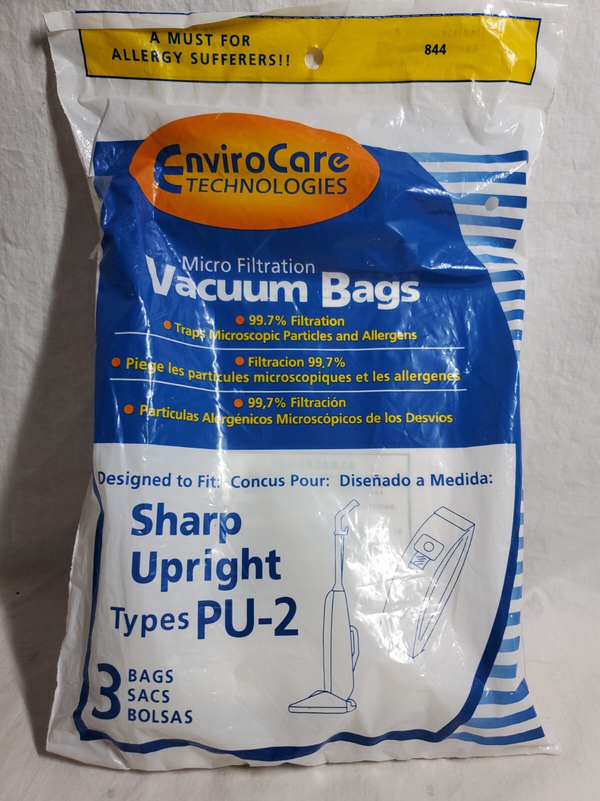 SHARP PU-2 / PU2 UPRIGHT Allergy VACUUM CLEANER BAG | eBay
