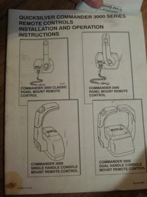 90-827290 Commander 3000 Remote Controls Mercruiser | eBay