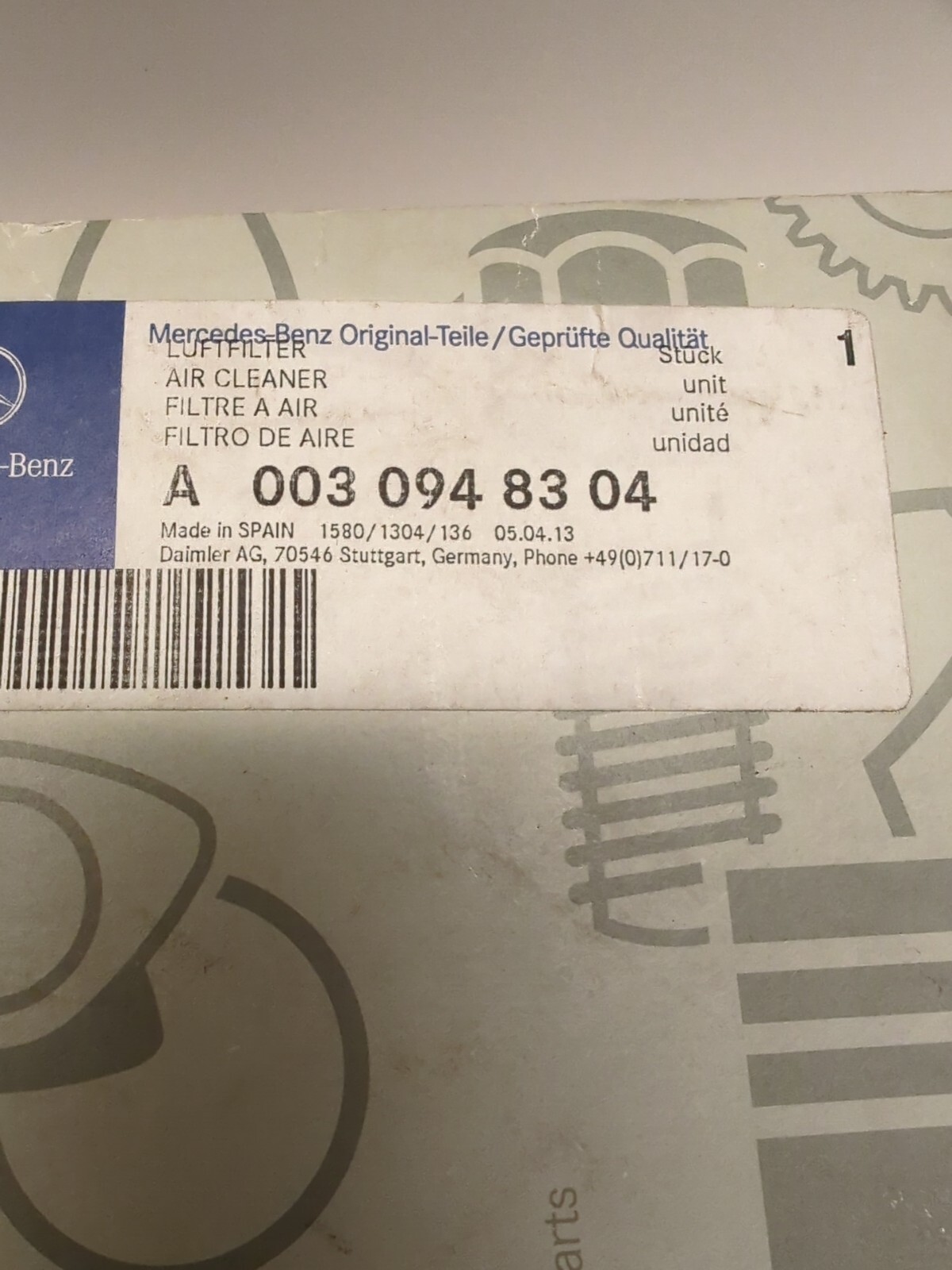 Mercedes-Benz A0030948304 for sale online | eBay