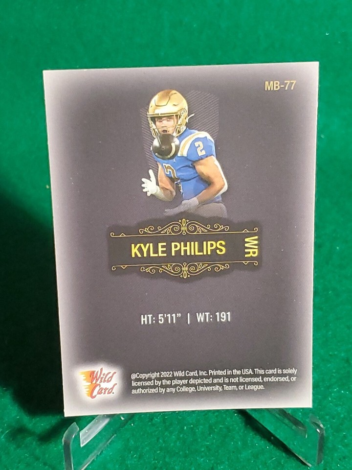 2022 Wild Card Matte #MB-77 Kyle Philips San Diego Chargers | eBay