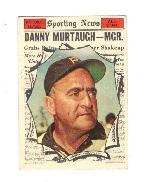 1961 Topps #567 Danny Murtaugh All-Star - Pittsburgh Pirates, Ex ...