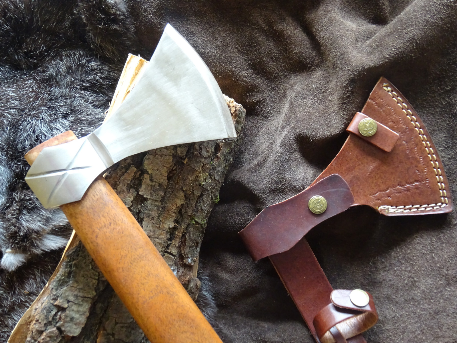 Axt Beil Wikinger Handaxt Mittelalter Outdoor Franziska Handgeschmiedet (NX) | eBay.de