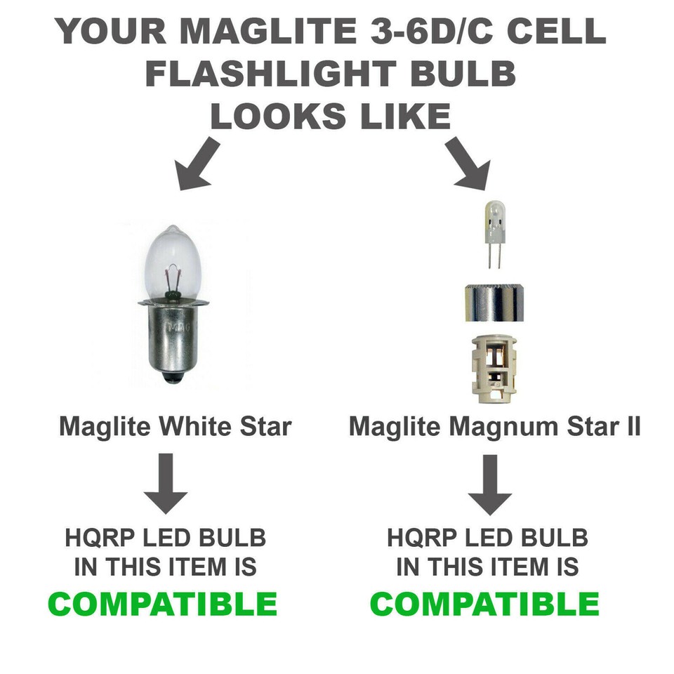 Ultra Bright 300Lm High Power 3W LED Bulb for Maglite ST3 S3 S4 S5 S6 ...
