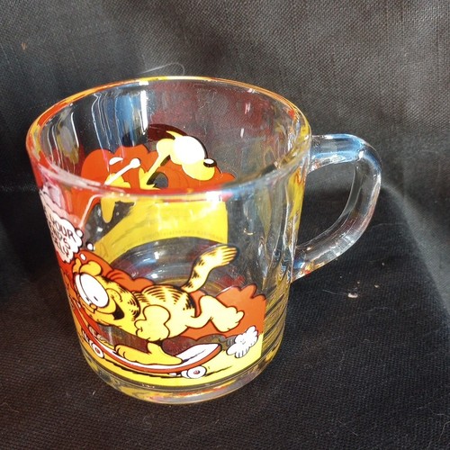 Garfield Odie McDonald's Glass Coffee Mug Cup Vintage 1978 Jim Davis ...