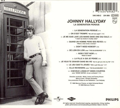 JOHNNY HALLYDAY GENERATION PERDUE NEW CD 731454694827| eBay