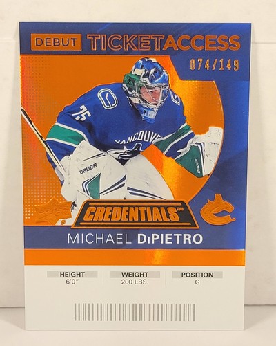2020-21 Upper Deck Credentials Debut Ticket Access Orange /149 Michael ...