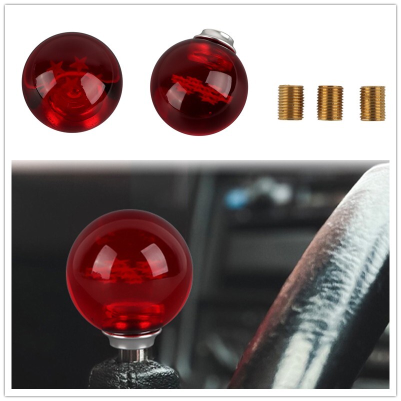 JDM Red Glass Crystal Dragon Ball 7 Star Manual Gear Shift Knob Lever ...