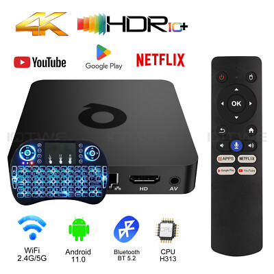 NEW Smart TV BOX Android 13 4 GB 128 GB WIFI Quad core 4K Media Player ...