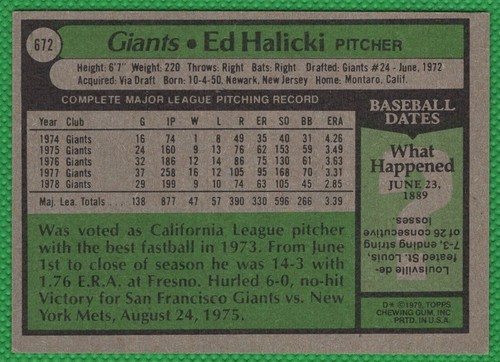 1979 Topps - #672 Ed Halicki for sale online | eBay