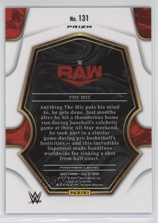 2023 Panini Select WWE Premier Level Red Wave Prizm The Miz #131 | eBay