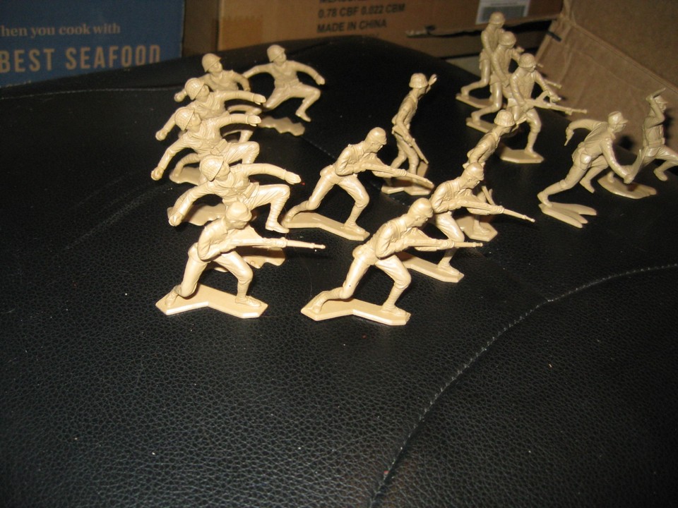 Vintage 1963 MARX Iwo Jima Japanese Soldiers 54mm Tan Lot of 16 | eBay