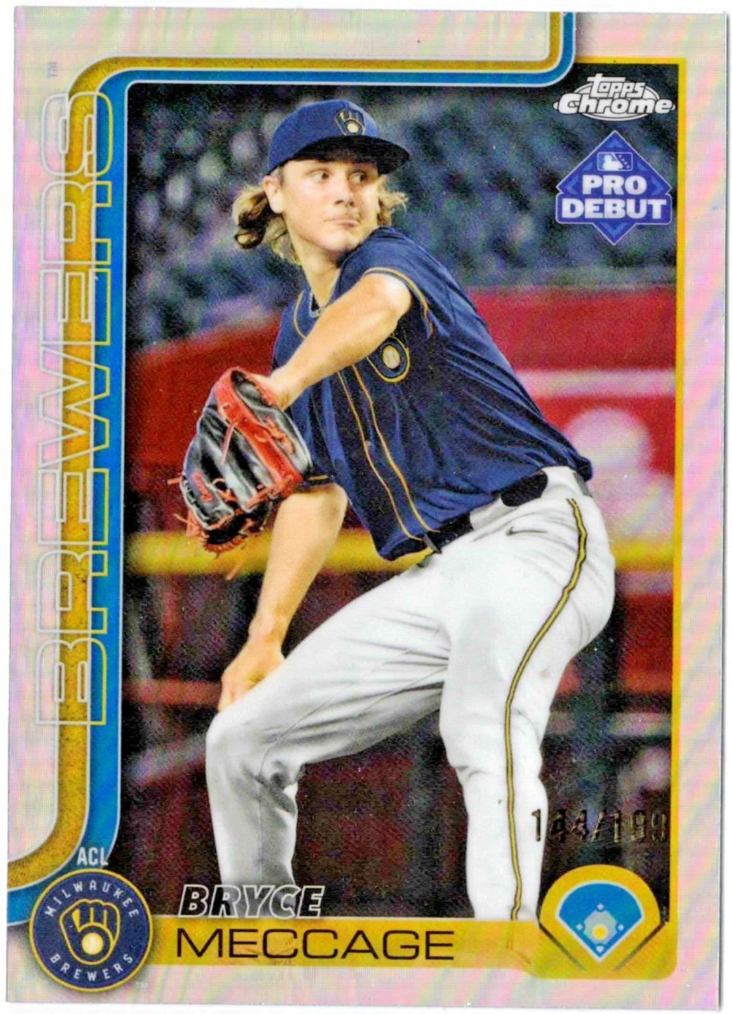 2025 Topps Pro Debut - Chrome Bryce Meccage #PDC-38 Refractor /199 (RC ...