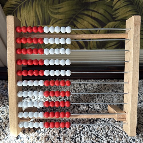 Small Wooden Abacus 10 Rows -Folds Flat- 8” Tall | eBay