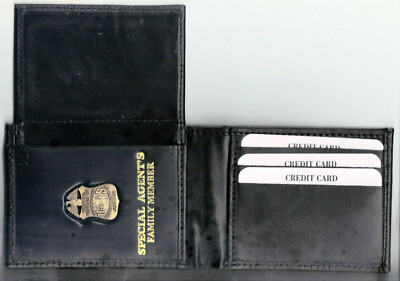 FBI Special Agent's Family Member Credit Card Wallet w/Antique Mini Pin ...