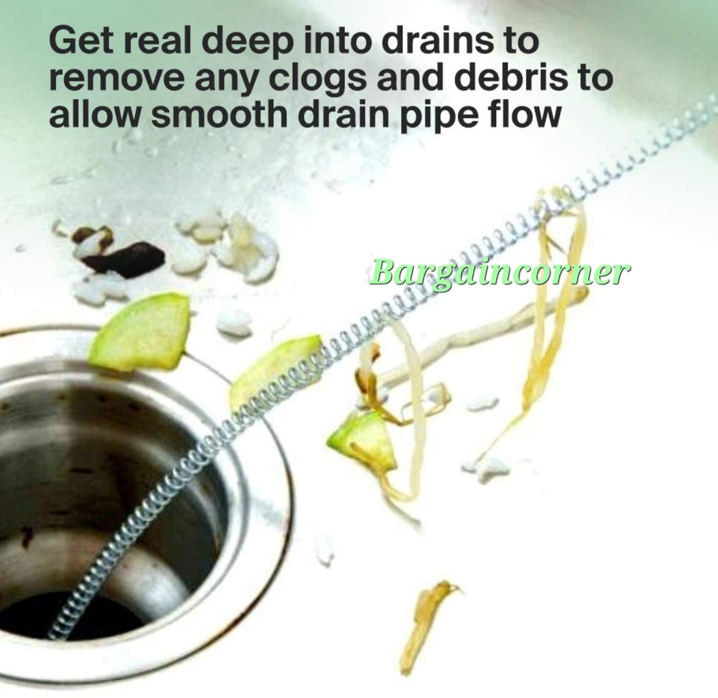 Drain Unblocking Spring Snake Wire Rod Unclog Sink Shower Pipe ...
