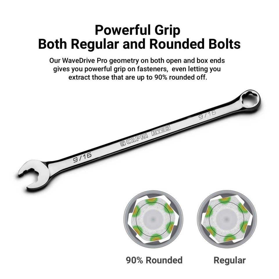 Capri Tools WaveDrive Pro Combination Wrench, Regular/Rounded Bolts ...