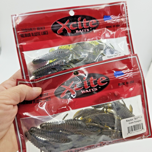 Xcite Baits Raptor Tail Jr 4" Craw Flip Bait Jig Trailer Pick Color 6 Count Pack | eBay
