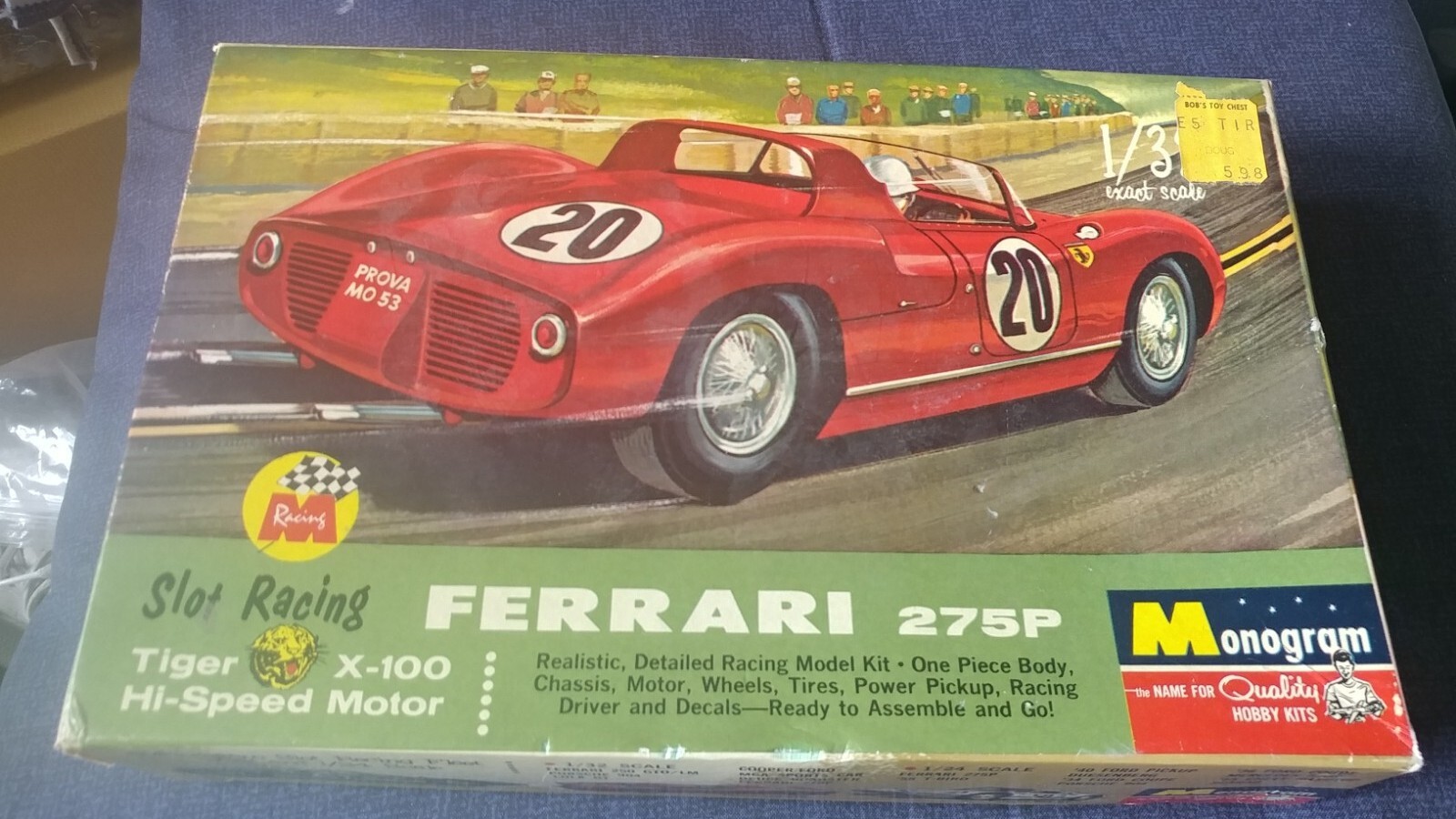 Vintage Monogram Ferrari 275P 1/32 Slot Car Kit Beauty 1960's | eBay