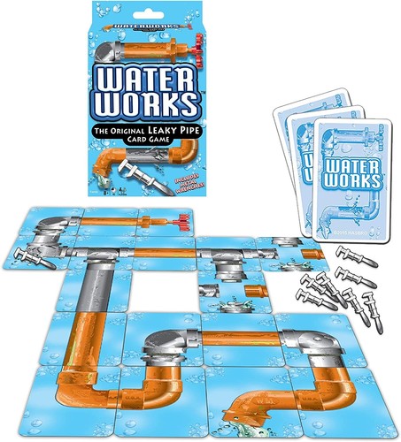 WATER WORKS Card Game LEAKY PIPE toy plumber METAL WRENCHES Classic ...