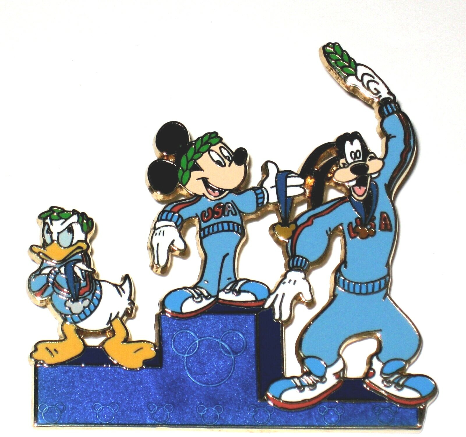 RARE New LE 100 Disney Auction Pin Donald Goofy Mickey Mouse Olympics ...