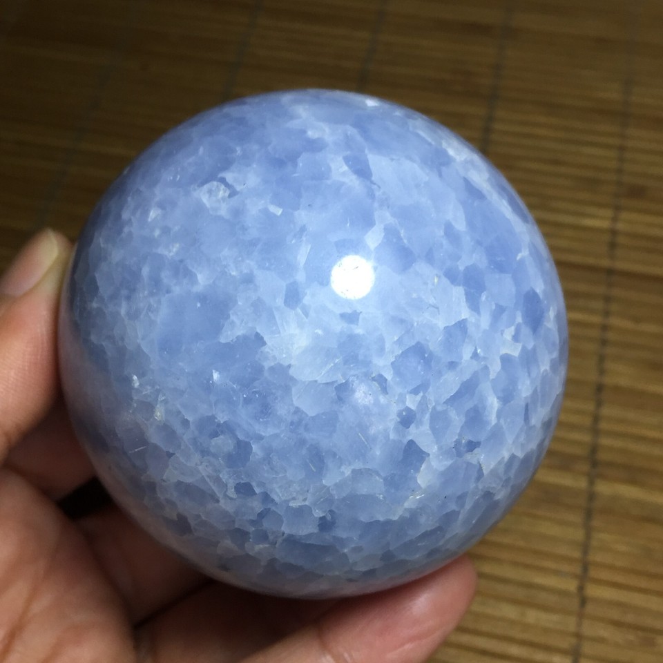 446g Natural Celestite Sphere Quartz Crystal Ball Reiki Healing ...