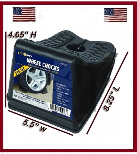 Heavy Duty Wheel /Tire Stop Block Chocks Set RV/Camper/Trailer Car 2 ...