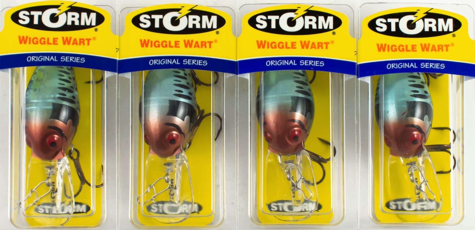 (LOT OF 4) STORM WIGGLE WART ORIGINAL 3/8OZ V174 COPPERNOSE CRAW I3220 ...