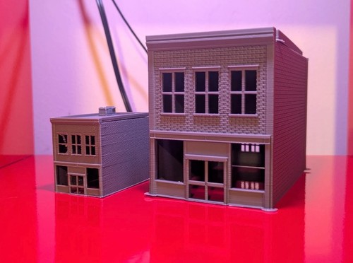 HO Scale Layout Model | Brick Storefront Building kit | eBay