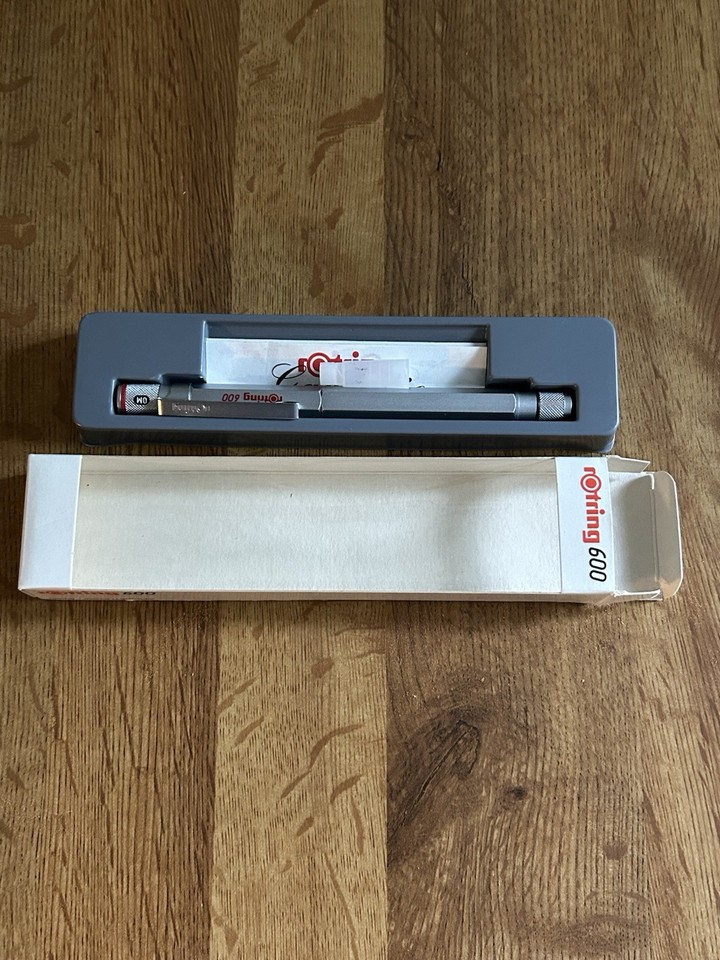 Vintage Rotring 600 Fountain Pen OM Nib 1980s Gnarled Grip Red Trim ...