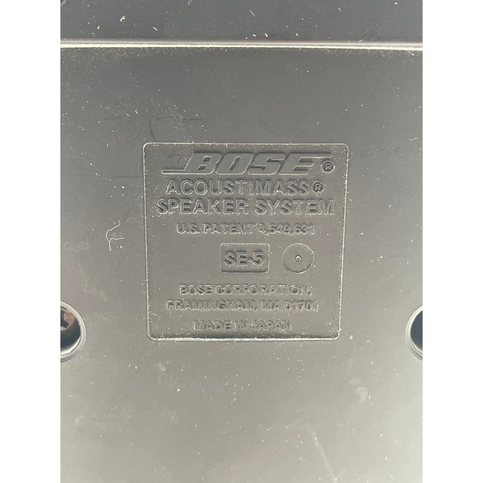 Bose SE-5 Acoustimass Speaker System Pair Black JEC1 | eBay