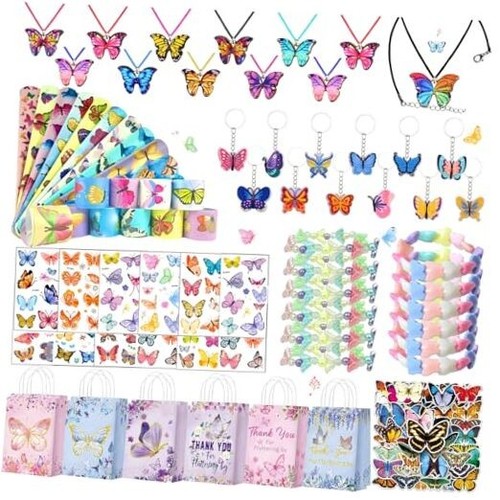 Butterfly Party Favors 122Pcs Butterfly Themed Birthday Supplies Set ...