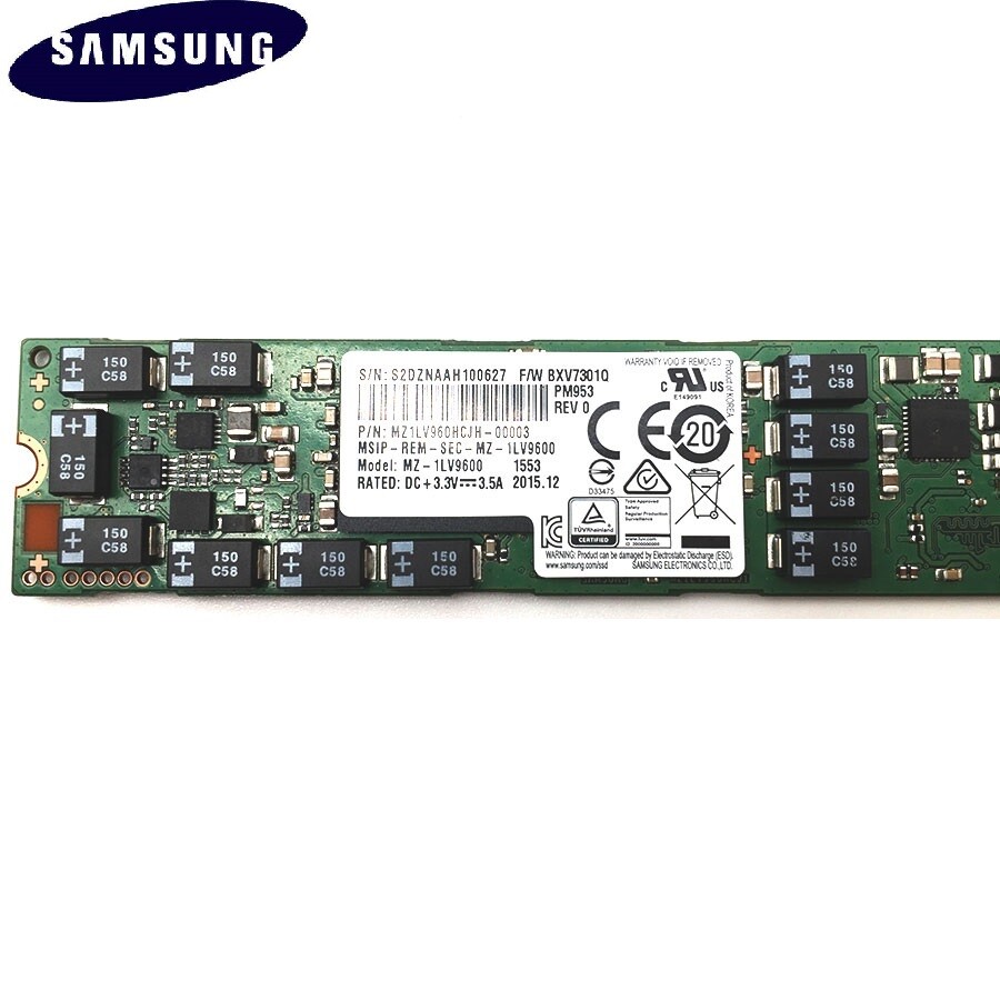 Samsung 960GB SSD 110mm PM953 M.2 NVMe 22110 PCIe MZ1LV960HCJH MZ ...