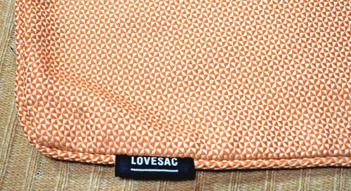 Lovesac Tangerine Pinwheel Weave Throw Pillow Cover Piping (18" x 18 ...