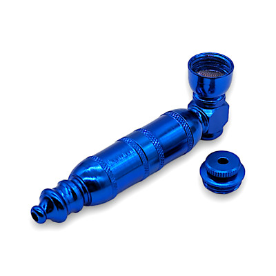 4" Metal Tobacco Smoking Hand Pipe Extended Chamber Lid and Screens ...