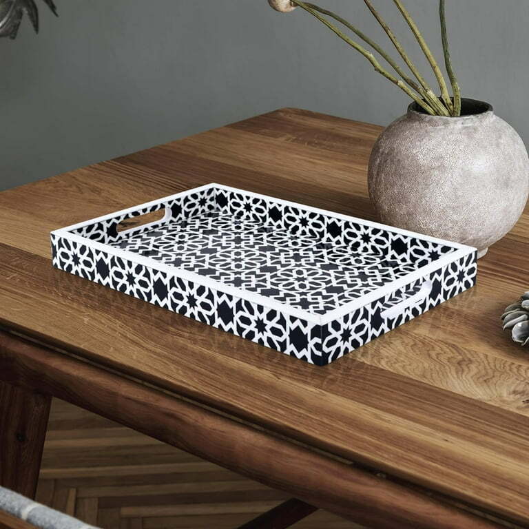 Handcrafted Breakfast tray Handmade Bone Inlay Decorative trays ...