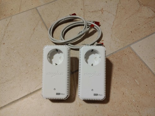 2x Devolo Dlan 500 duo+ Plus Powerline Adapter Lan Internet 500Mbps Set ...