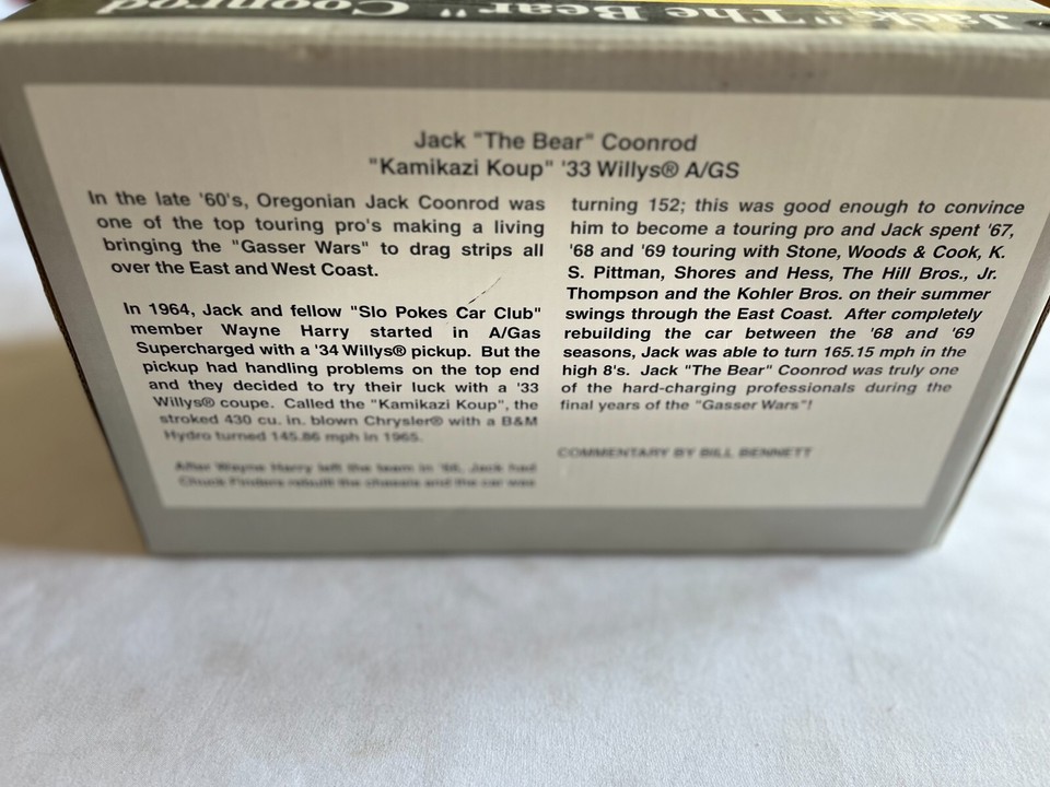 Precision Miniatures Jack "The Bear" Coonrod 1/18 Scale Diecast | eBay