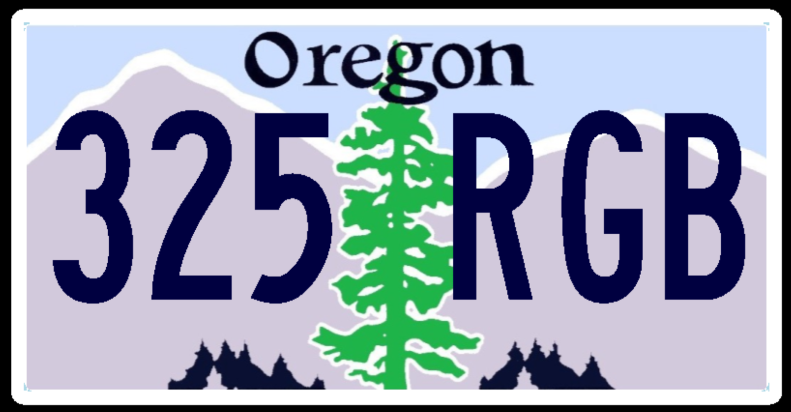 Custom Oregon REFLECTIVE Tree License Plate Tag Reproduction | eBay